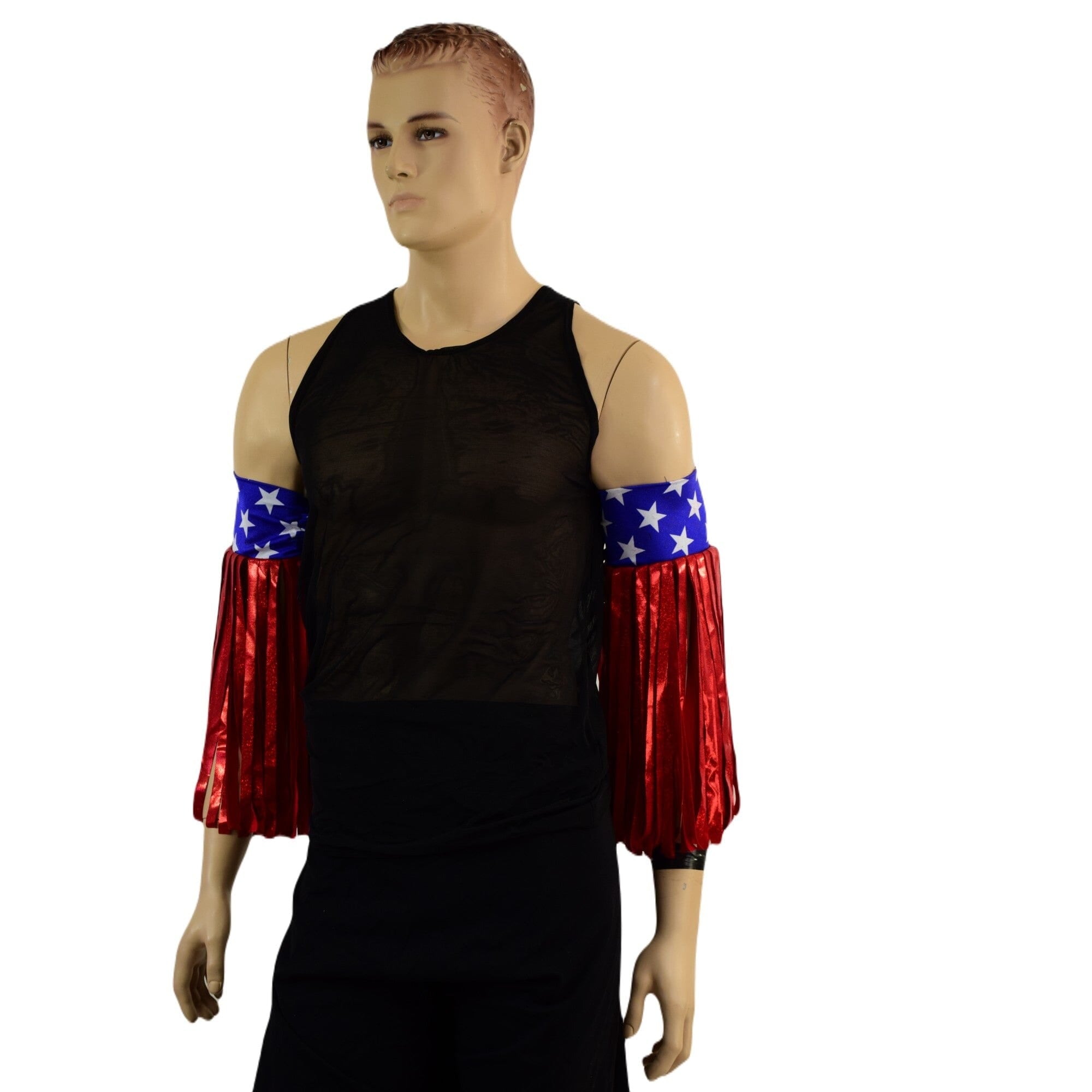 Macho Fringed Wrestling Arm Bands with Slide Ties (Arm Bands Only ...
