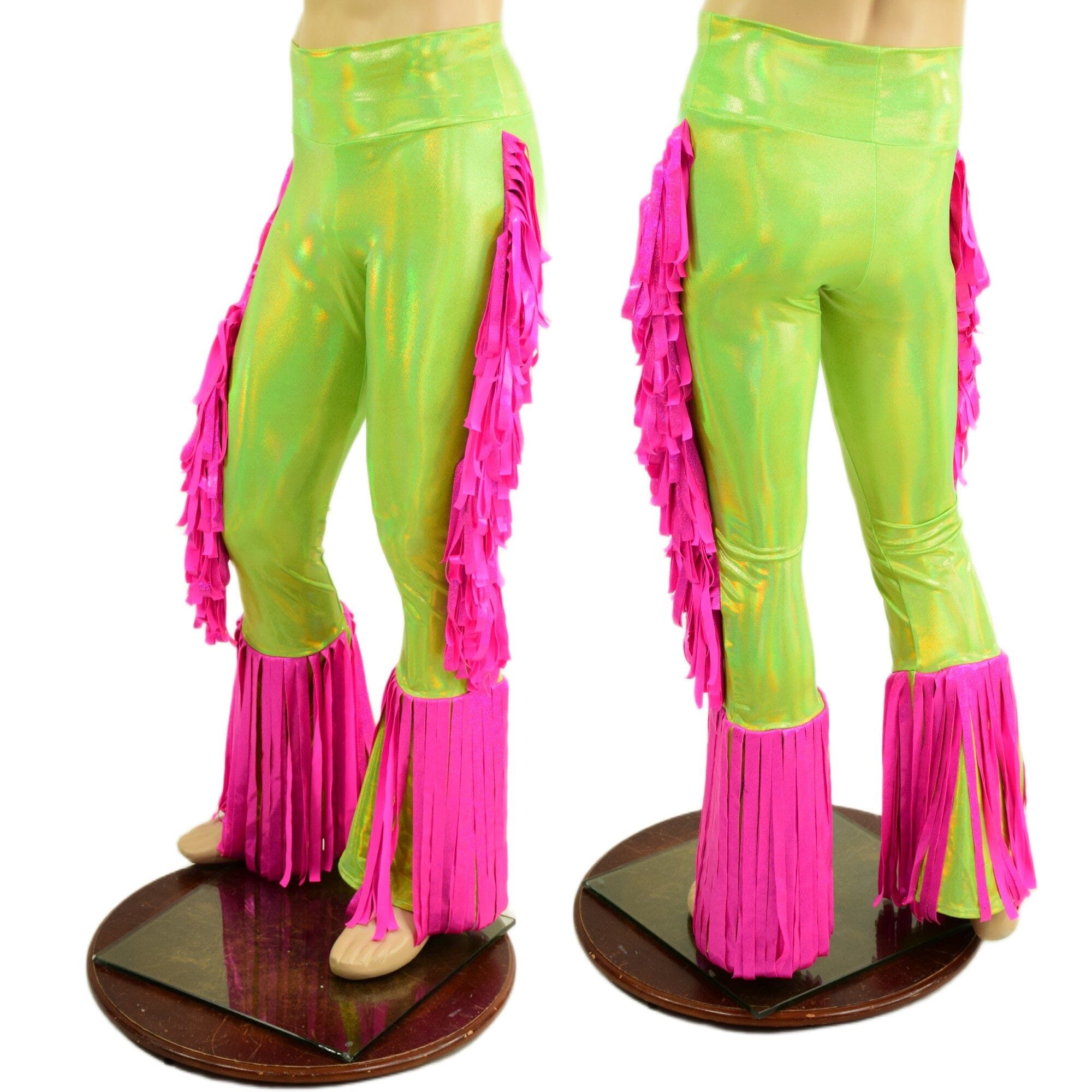 Mens Bootcut Macho Pants with Gladiator Fringe - Coquetry Clothing