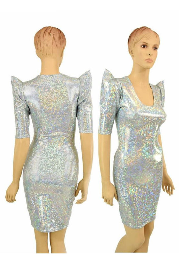Frostbite Sharp Shoulder Dress - Coquetry Clothing
