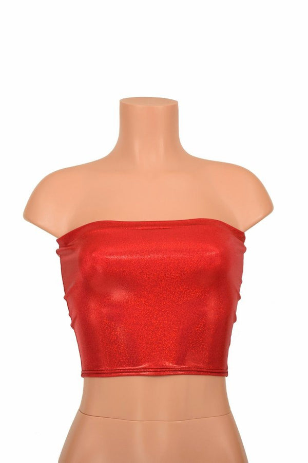 Red Sparkly Jewel Tube Top - Coquetry Clothing