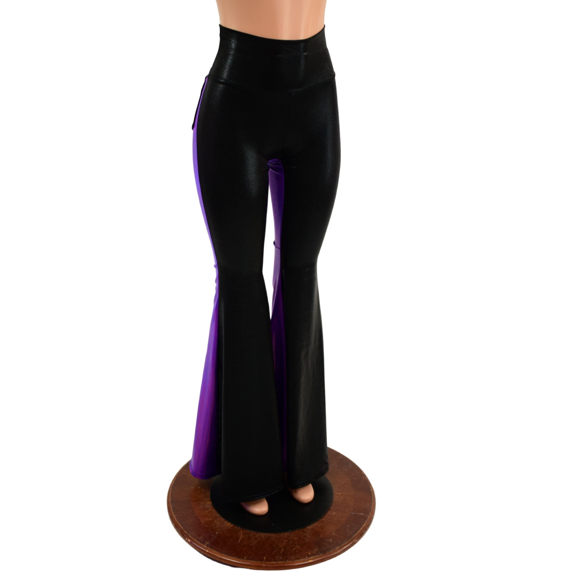 Two Tone High Waist Solar Flares with Back Pockets - Coquetry Clothing